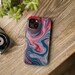 Red and Blue Abstract Fluid Tough Phone Cases iPhone 16 15 14 13 12 11 ...