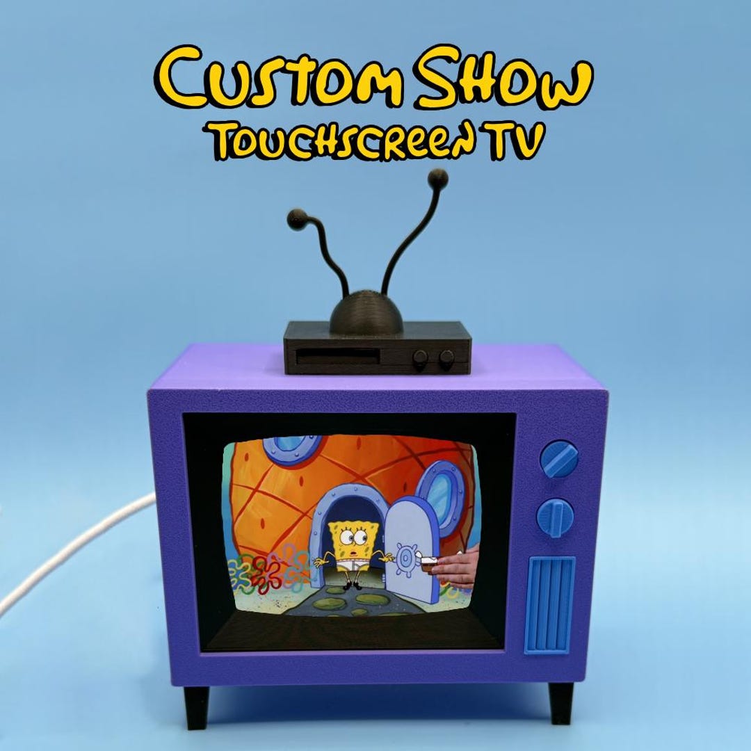 Mini TV With Touchscreen: Preloaded Shows, Plug & Play, SD Card Access ...