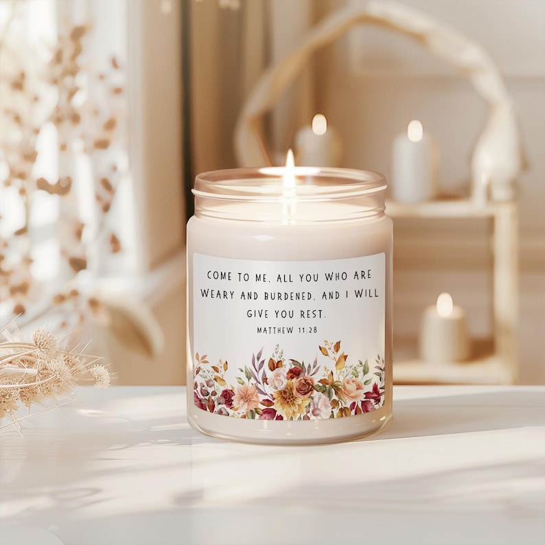 Bible Verse Candle Gift for Her Bath Relaxation Products Elegant Candle ...