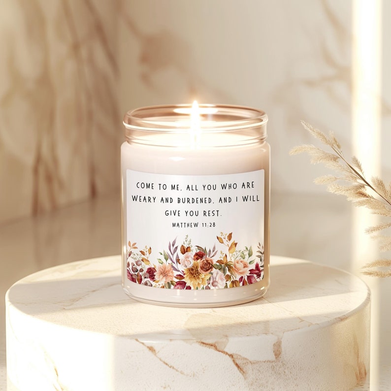 Bible Verse Candle Gift for Her Bath Relaxation Products Elegant Candle ...