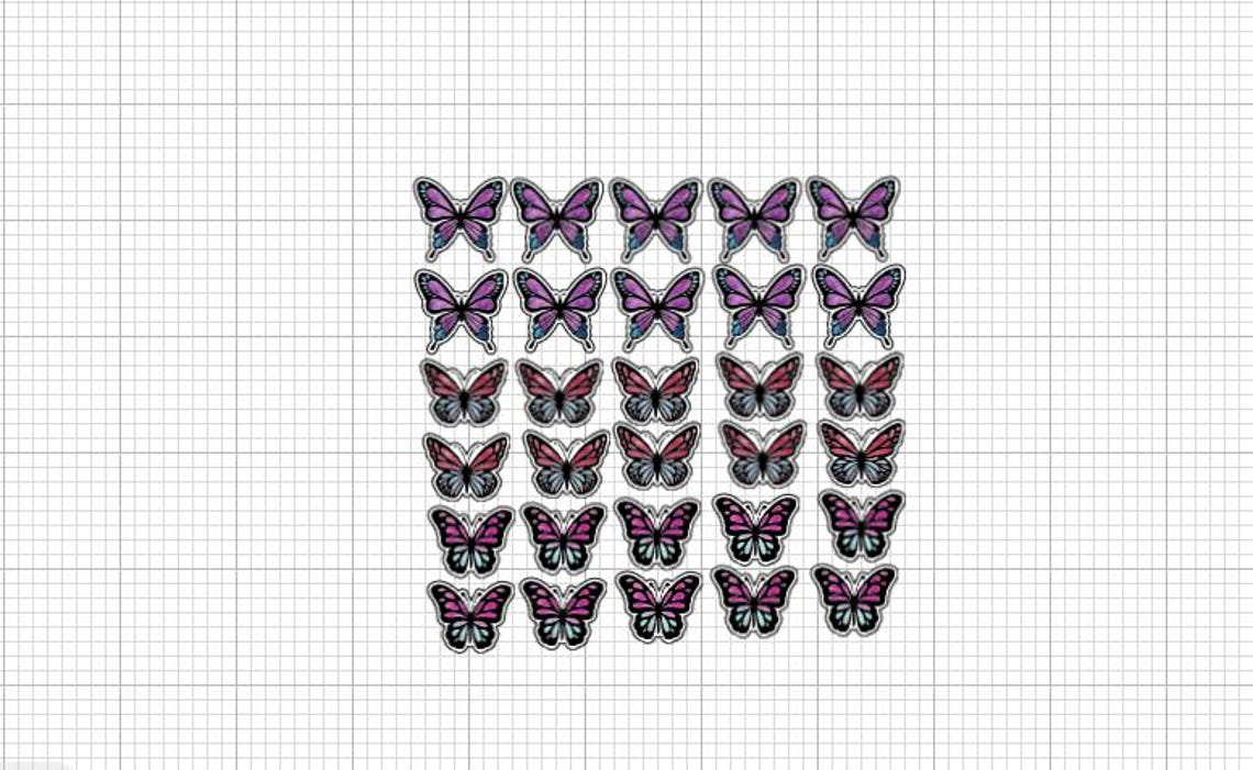 Butterfly Sticker Set 30ct - Etsy