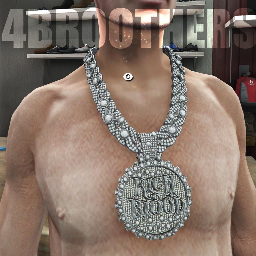Fivem Ready Rich Blood Chain Bling, Hiphop Diamond Chain for Your ...
