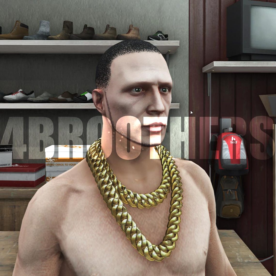 Fivem Ready Double Gold Cuban Chains Bling, Hiphop Diamond Chain for ...