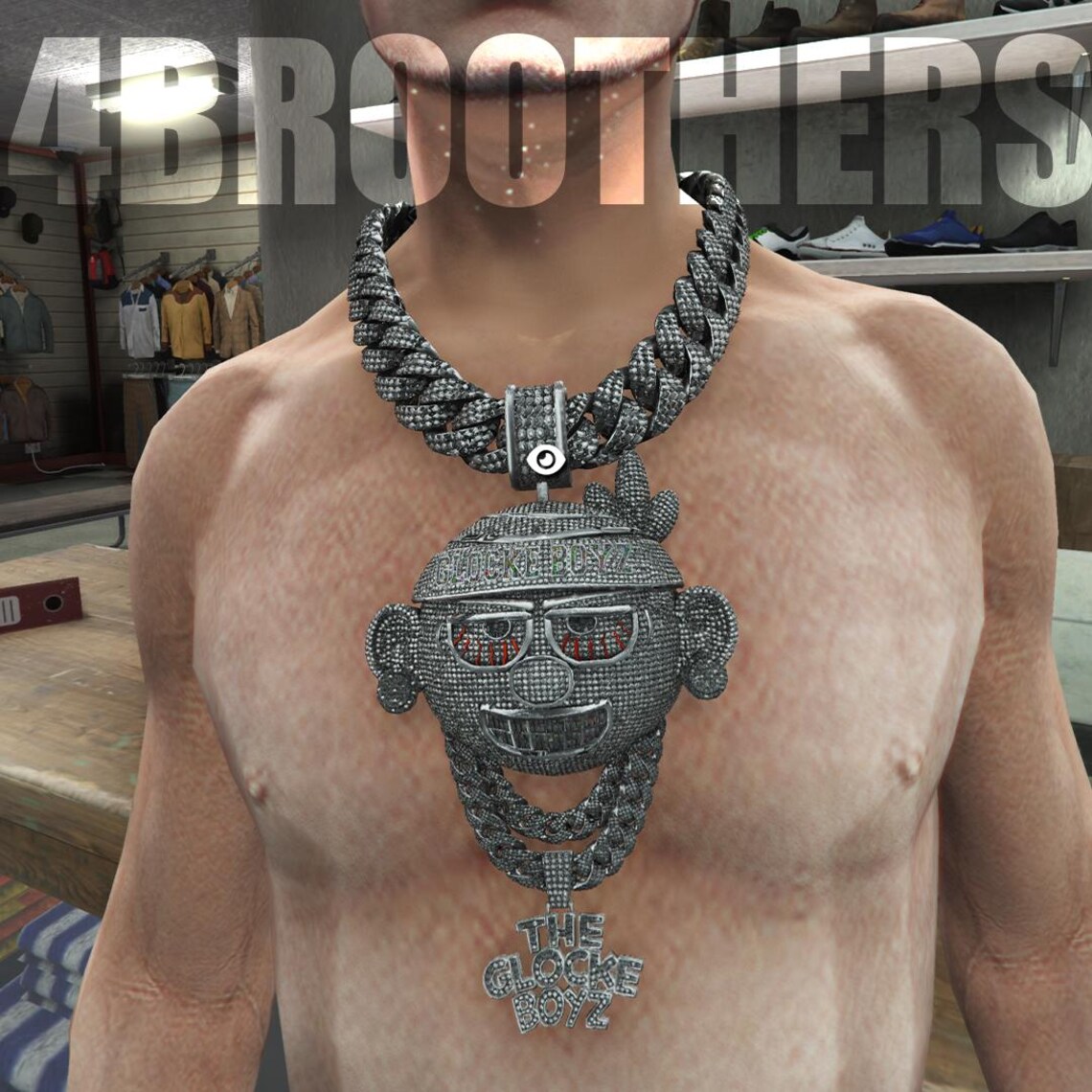 Fivem Ready the Glocke Boyz Chain Bling, Hiphop Diamond Chain for Your ...