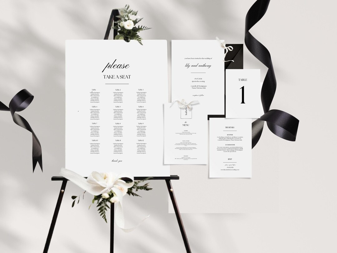Ultimate Bundle Simple Classic Wedding Invitation, Save the Date, RSVP ...