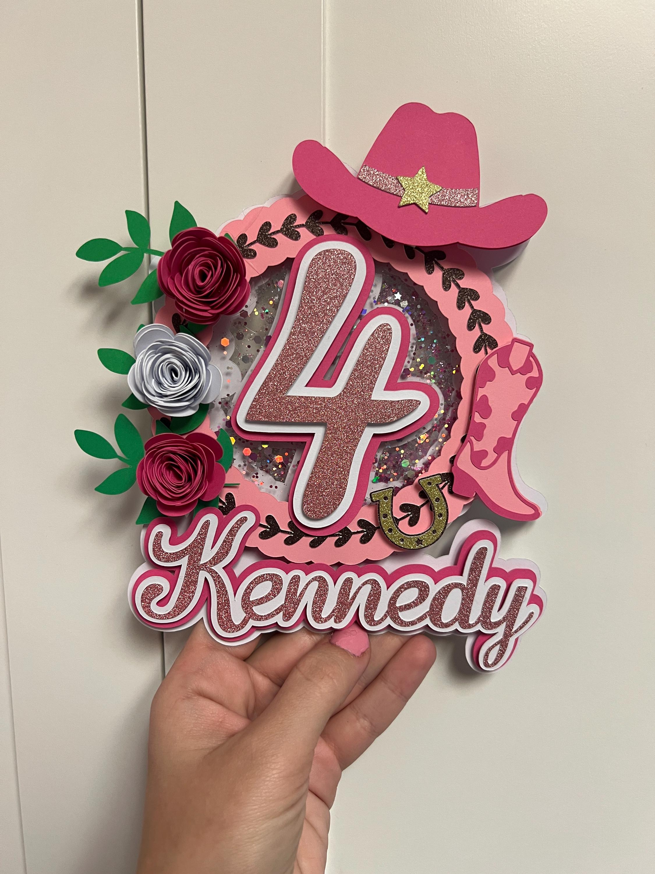 Custom Birthday Cake Topper , Western Cake Topper , Cowgirl Cake Topper ...