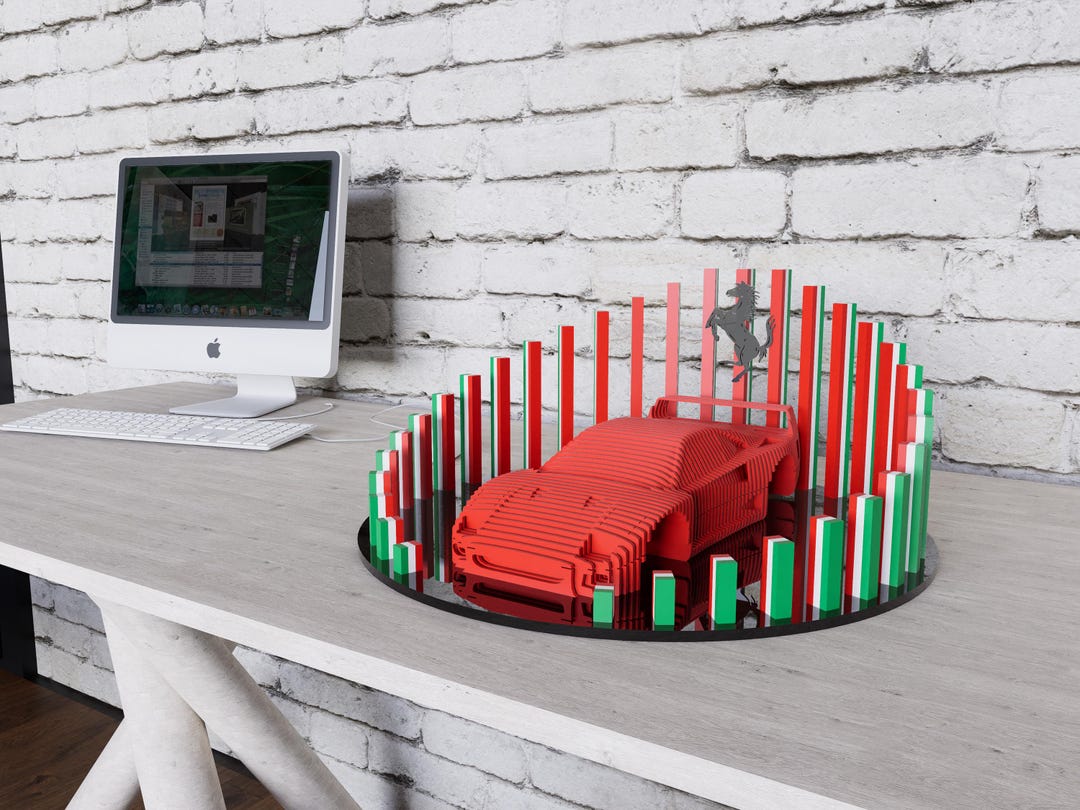 Laser Cut Ferrari F40 Inspired Wooden Model Car: Easy-build Supercar ...