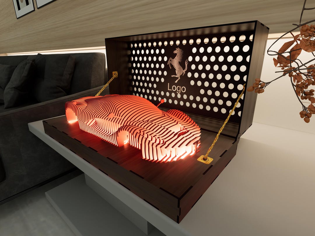 Laser Cut Laferrari Inspired Model Car Night Lamp: DIY LED Decor ...