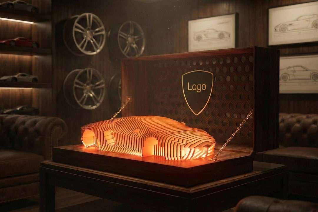 Laser Cut Lamborghini Aventador Inspired Model Car Night Lamp: DIY LED ...