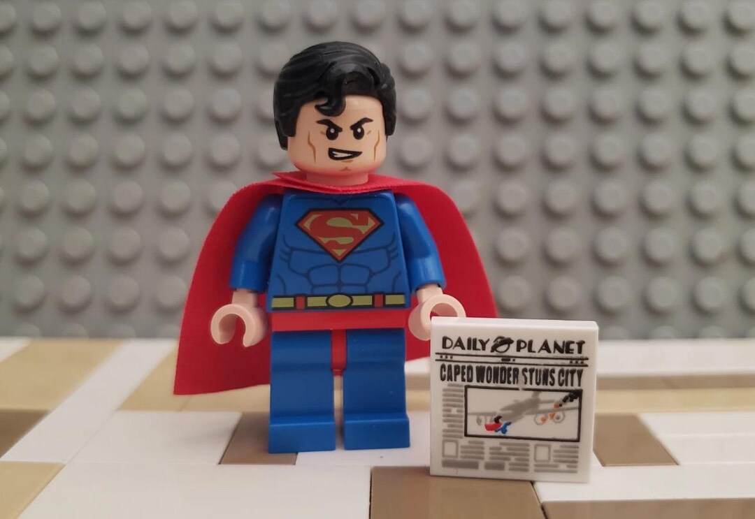 LEGO DC Comics Superman Minifigure - Etsy