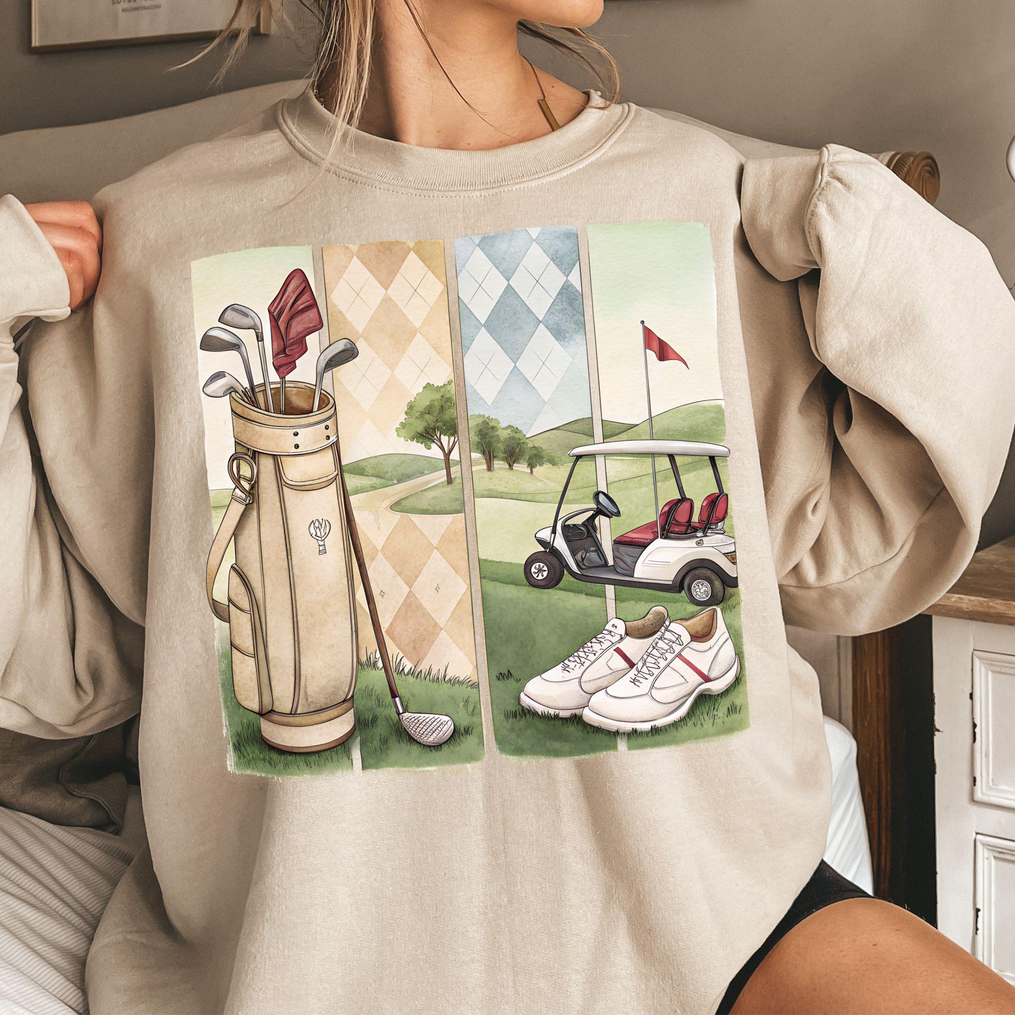 Watercolor Golf Shirt Design PNG, Brush Stroke Golf Lover Png, Preppy ...