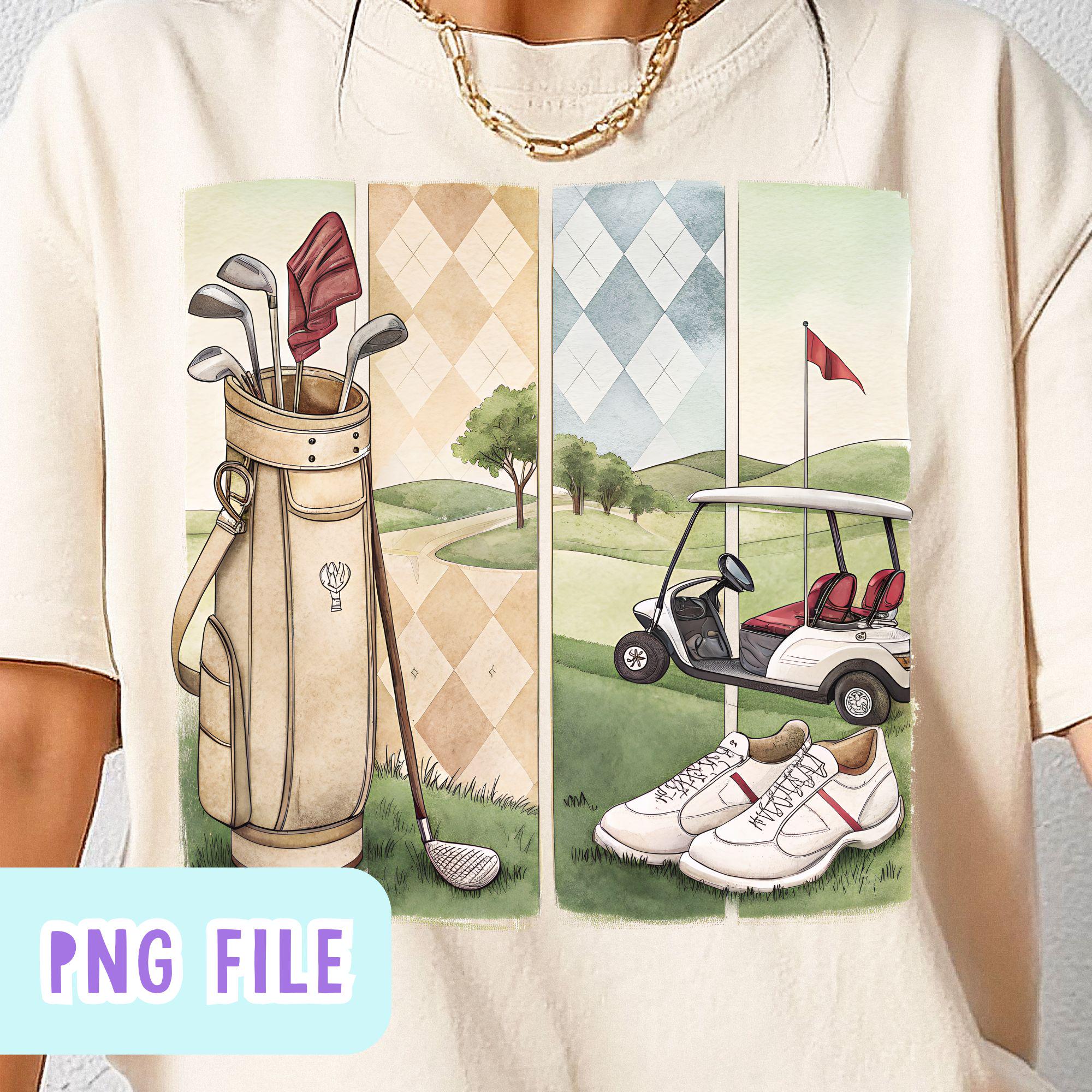 Watercolor Golf Shirt Design PNG, Brush Stroke Golf Lover Png, Preppy ...