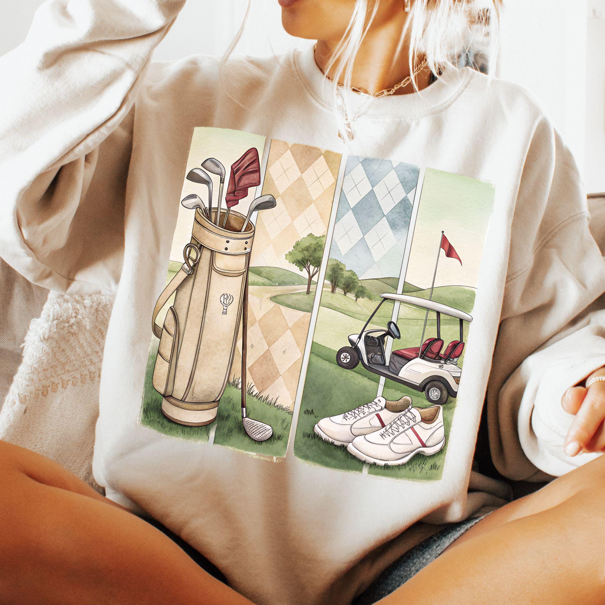 Watercolor Golf Shirt Design PNG, Brush Stroke Golf Lover Png, Preppy ...