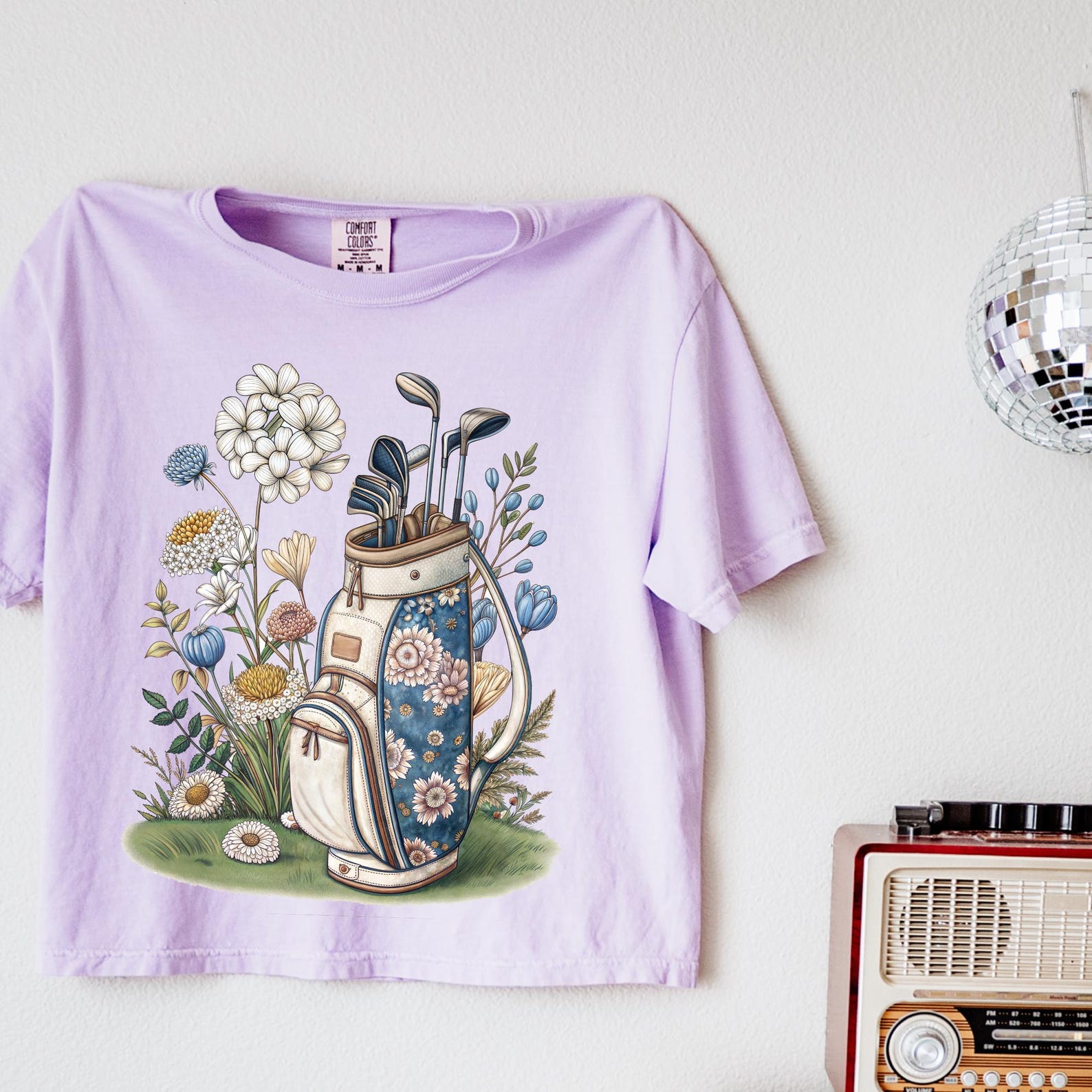 Preppy Watercolor Golf Shirt PNG, Blue Floral Golf Lover Png, Preppy ...