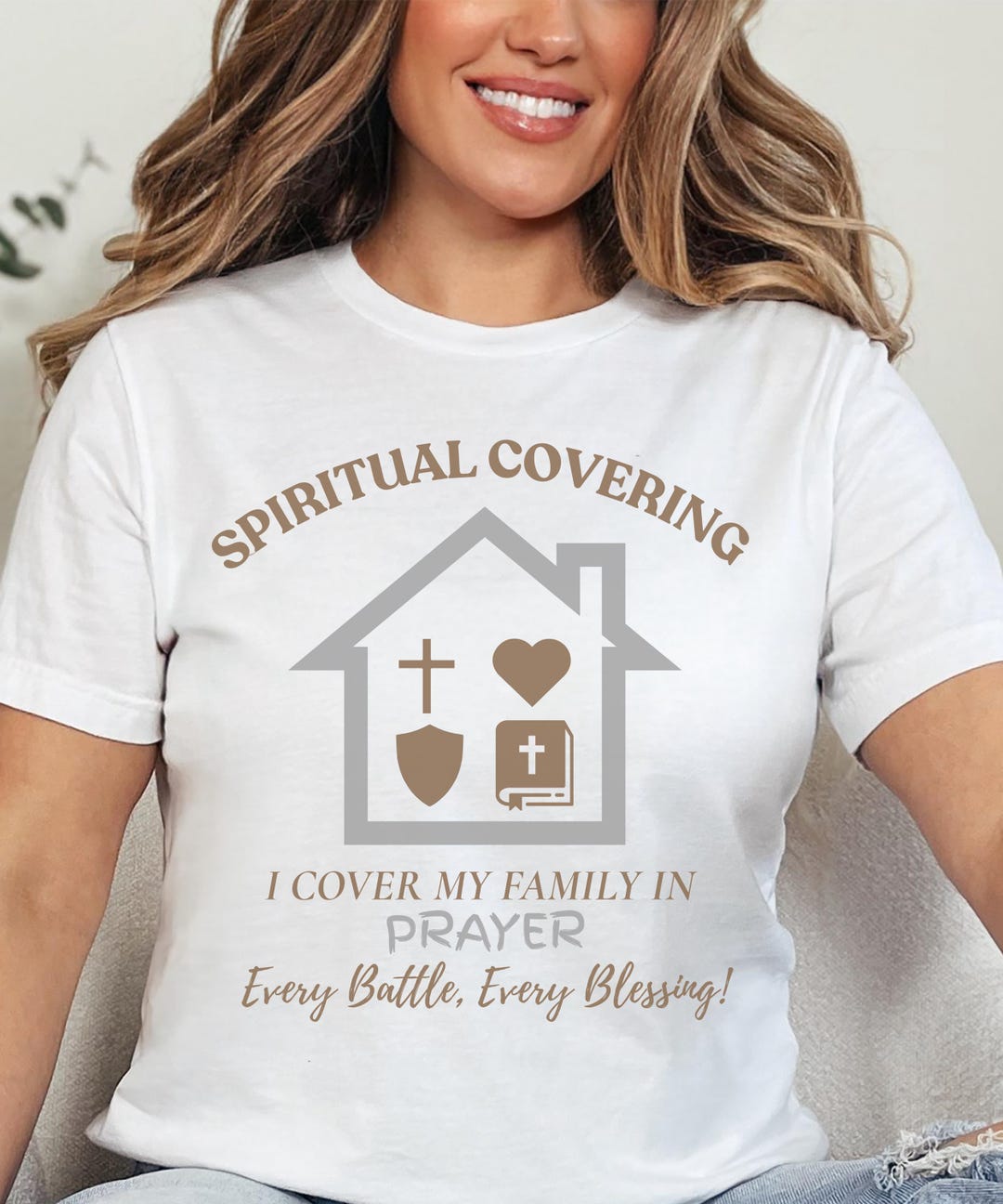 Spiritual Covering Christian T-shirt, Prayer Family Tee - Etsy