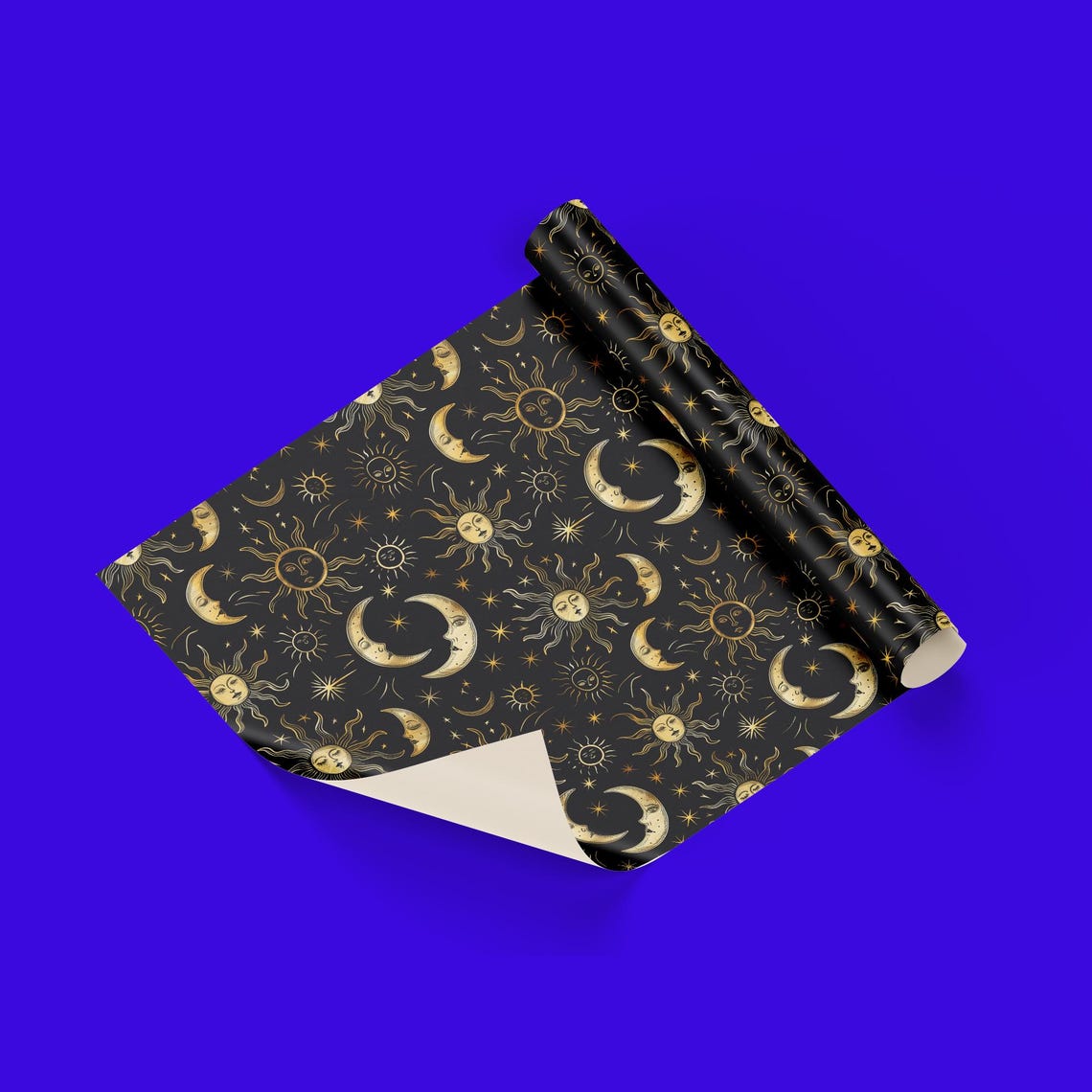 Boho Sun and Moon Seamless Pattern: Celestial Digital Paper (digital ...