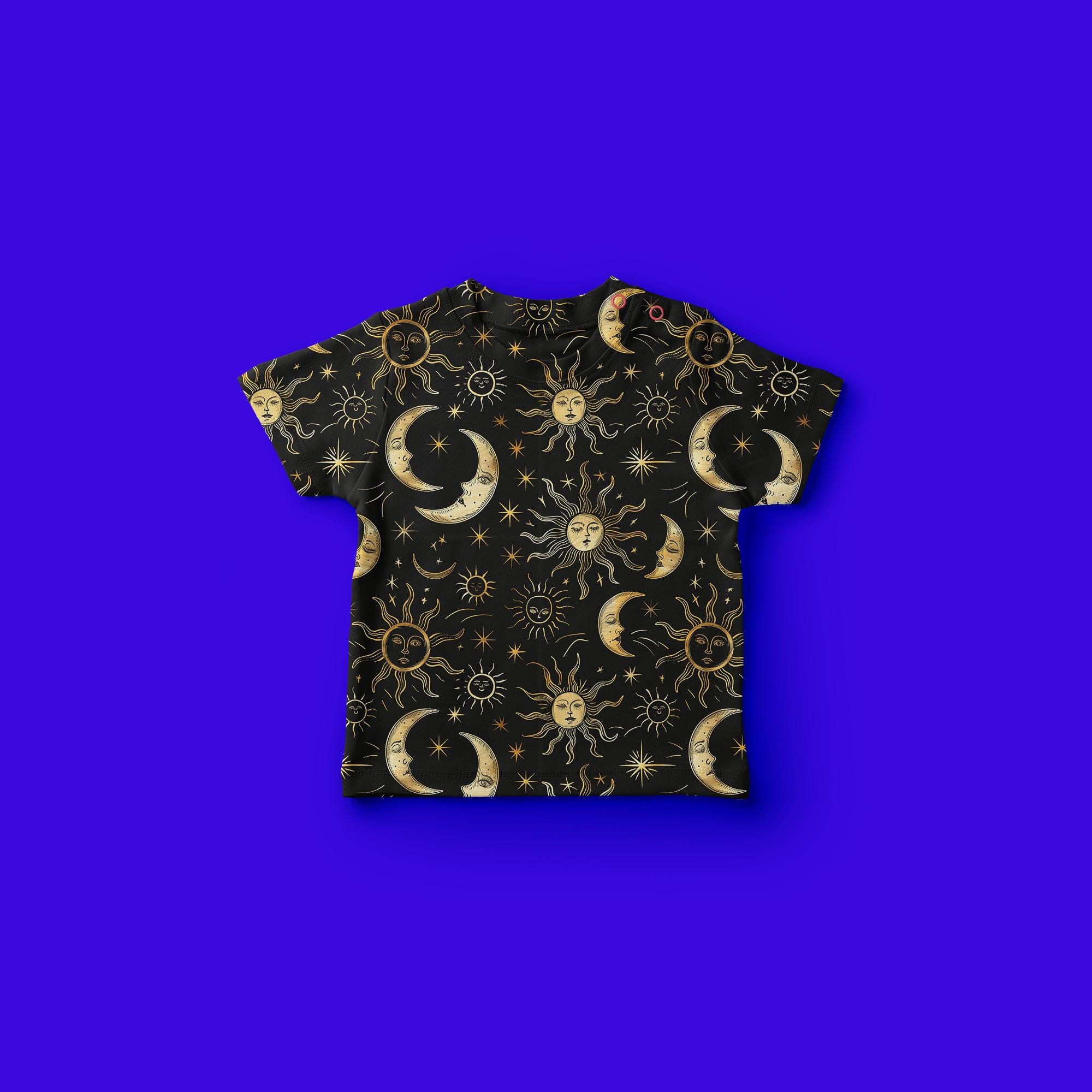 Boho Sun and Moon Seamless Pattern: Celestial Digital Paper (digital ...