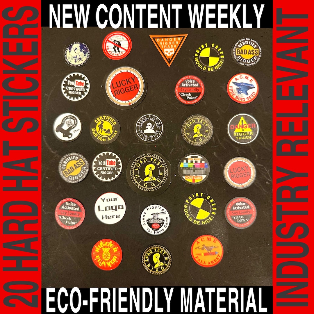 Rigger Hardhat Stickers: Backstage Veteran - Etsy