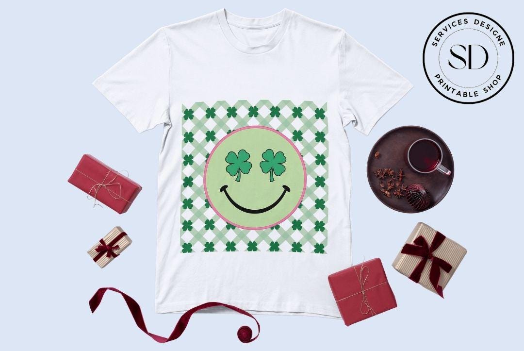 Checkered Smiley Irish Png, Funny St Patrick's Day Design, Gift for St ...