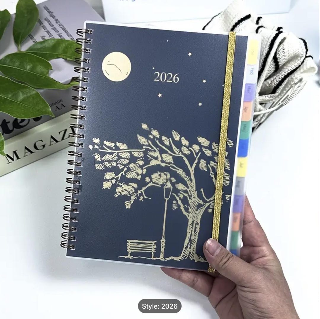 2026 A5 Spiral Bound Planner — Weekly & Monthly Organiser With Tabs and ...