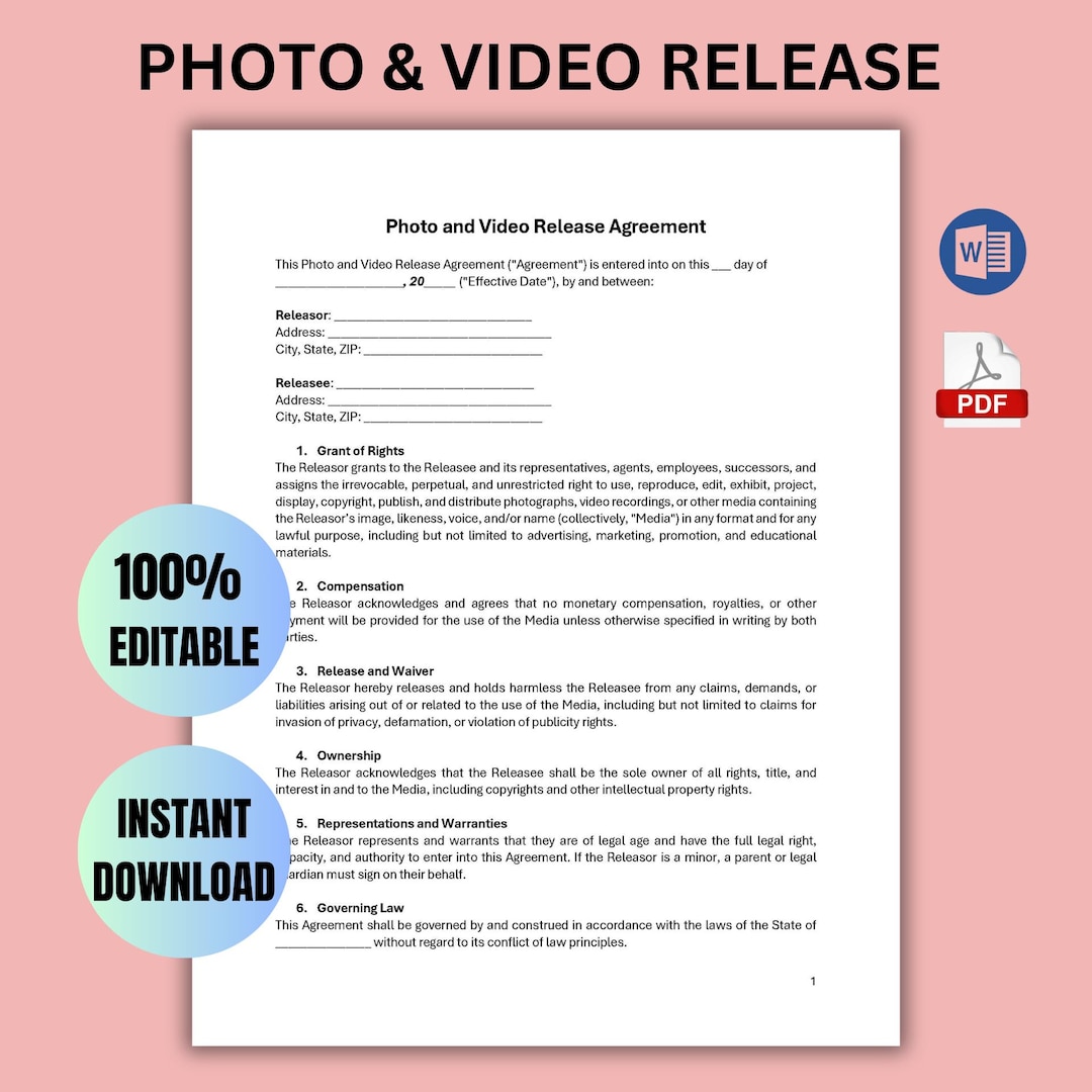 Photo and Video Release Form, Salon Photo and Video Release Form ...