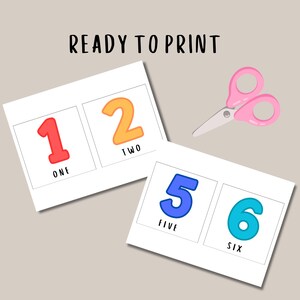 Number Flashcards for Toddlers and Children, Number Cards for Kids ...