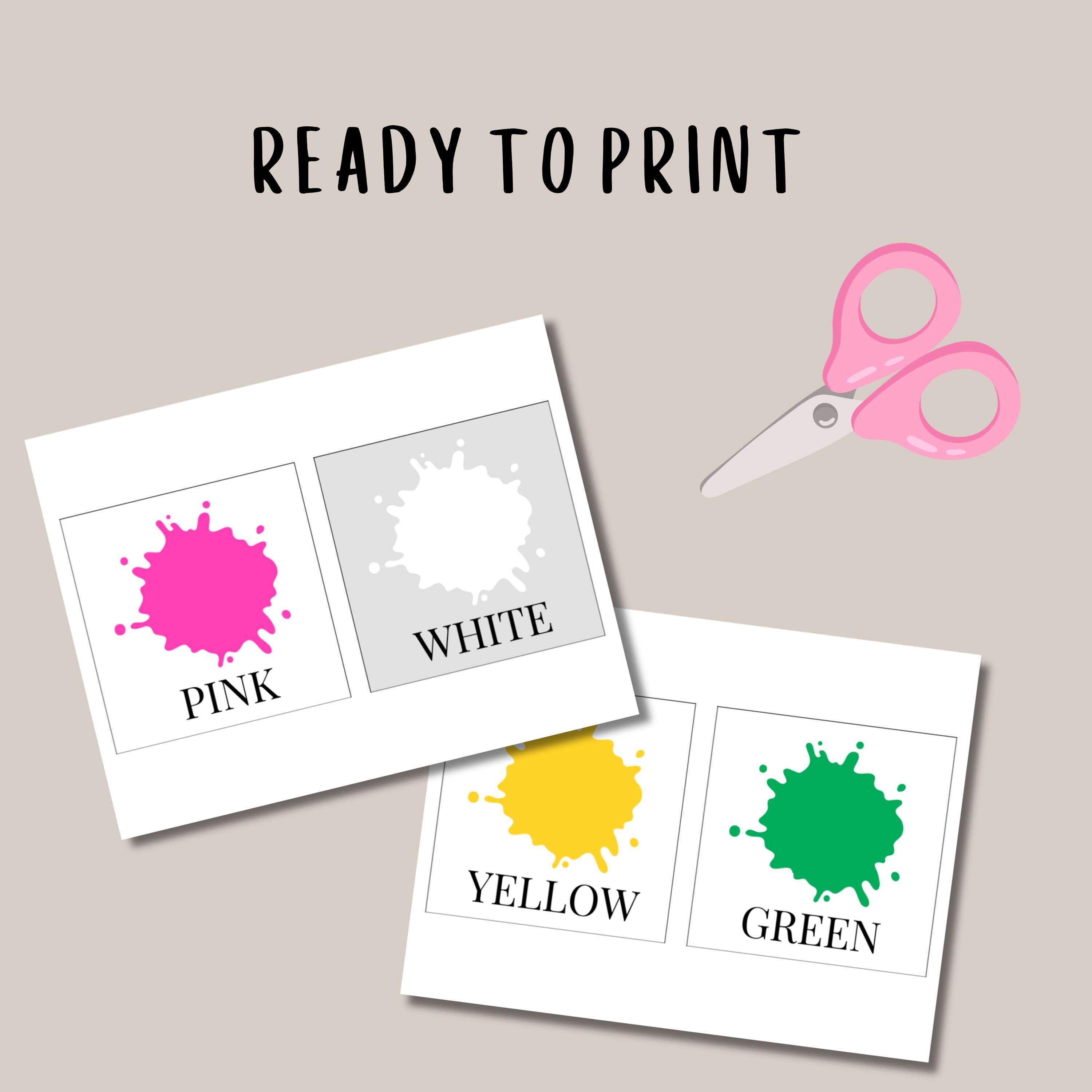 Color Flashcards for Toddlers and Children, Color Cards for Kids ...