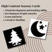 40 High Contrast Nature Sensory Cards for Babies and Infants, Black and ...
