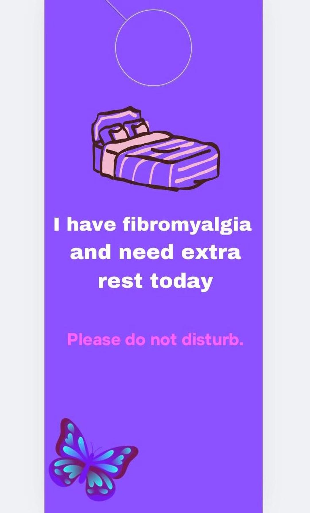 Fibromyalgia Support: Printable Door Sign for Naps Flare Relief and ...