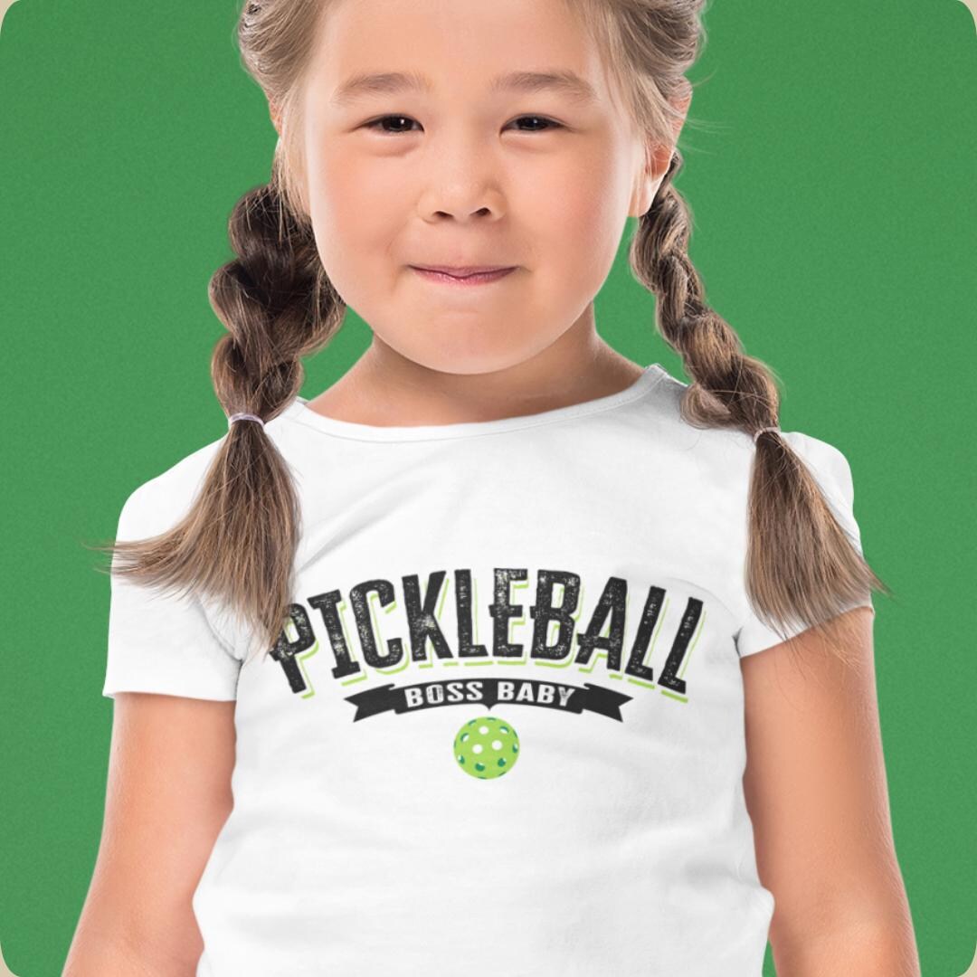 Pickleball Boss Baby Toddler T-shirt Retro Collegiate Style, Vintage ...