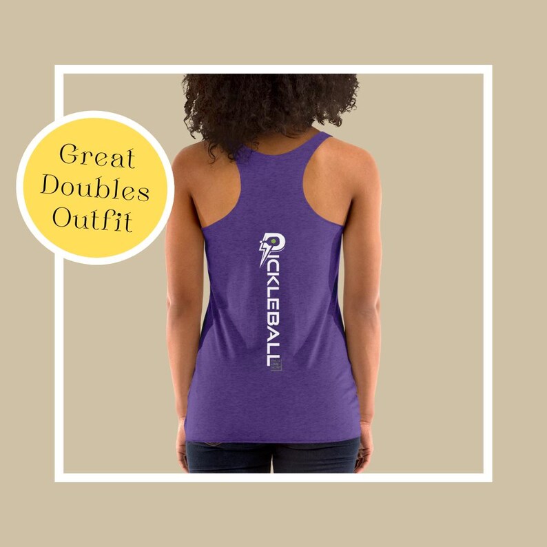 Pickleball Racerback Tank Vertical Back Pointer P Design, Memorable ...