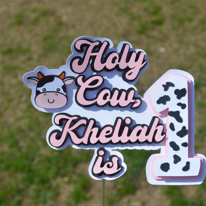 Cow Wedding Cake Topper - Etsy
