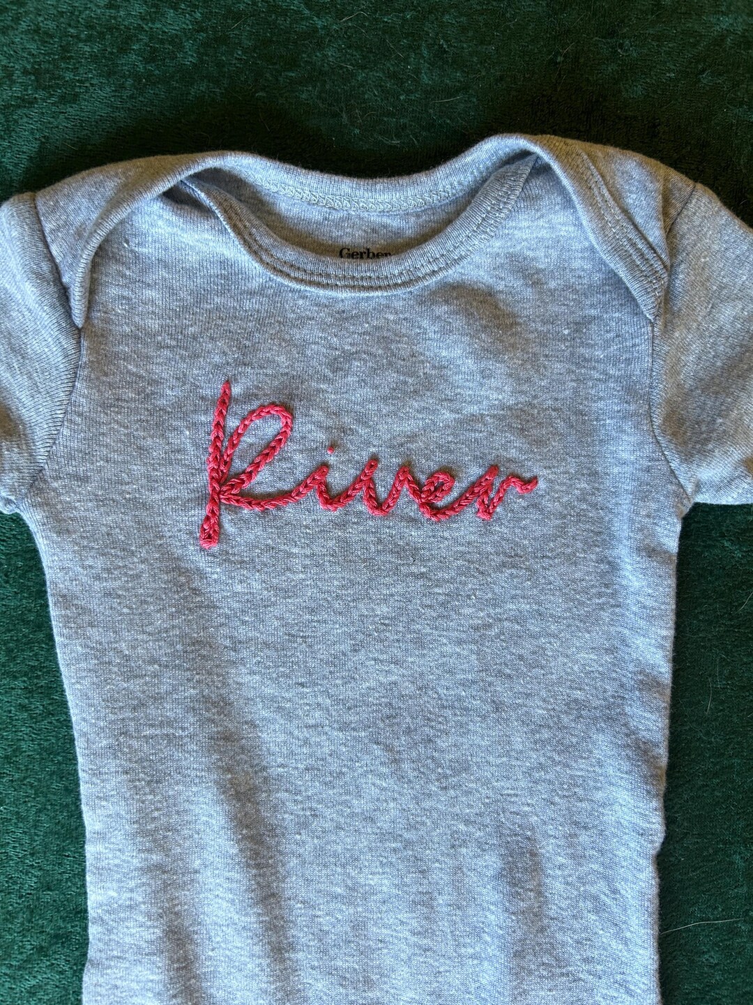 Hand Embroidered Onesie | Custom Hand Embroidered Baby Onesie | Baby ...