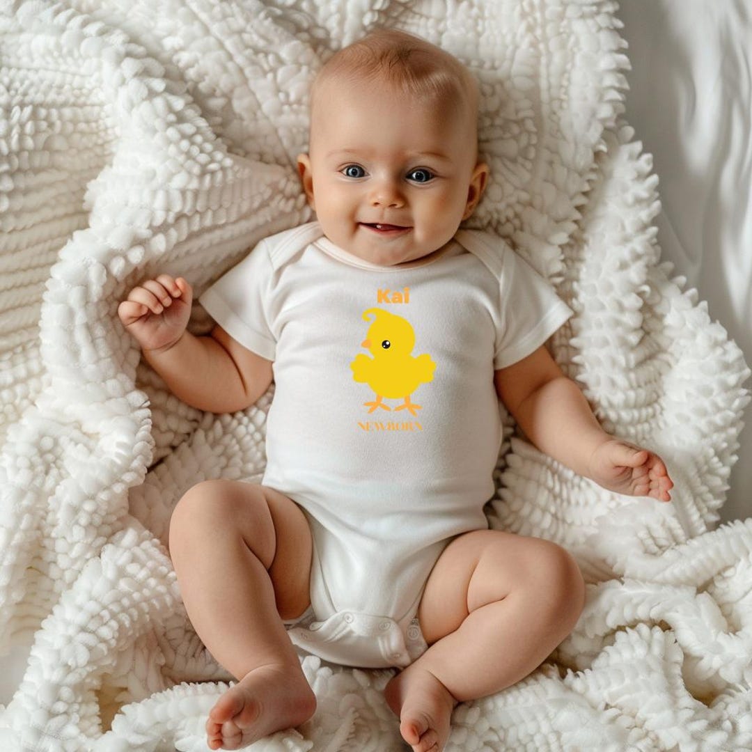 Baby Chick Newborn Farm Animal Monthly Bodysuit, Photo Prop for Infants ...
