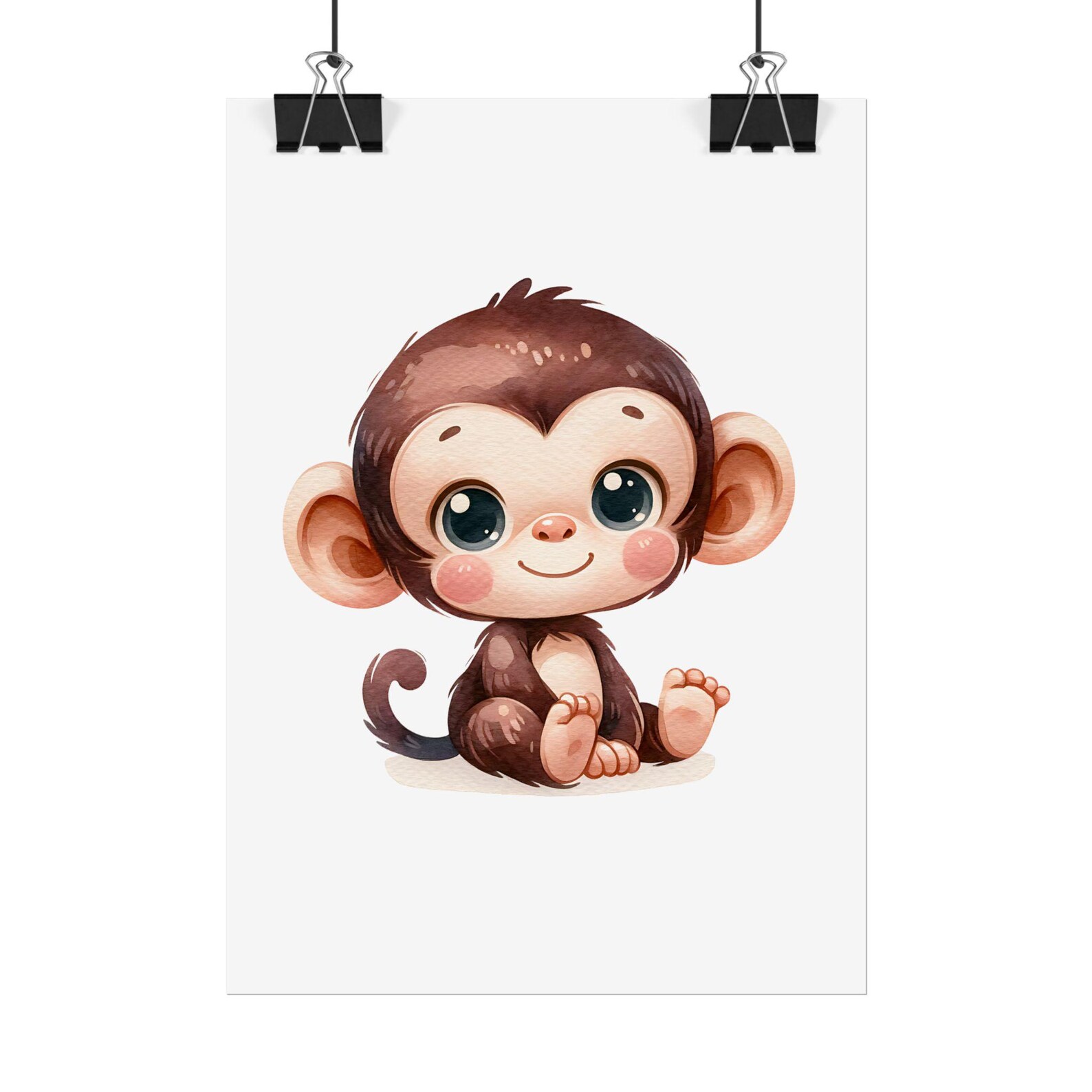 Cute Monkey Rolled Poster, Spoil Your Little Monkey With Whimsical ...