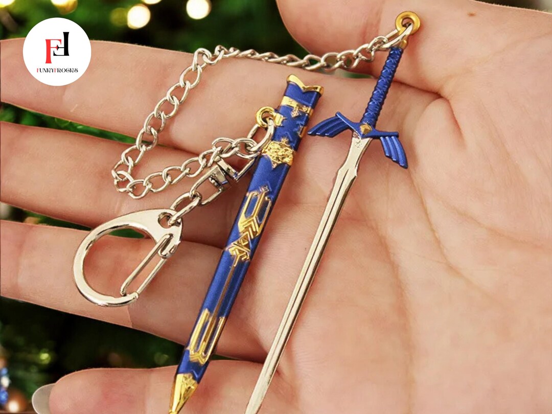Zelda Link Master Sword Keychain Cosplay Alloy Openable Sword Pendant ...