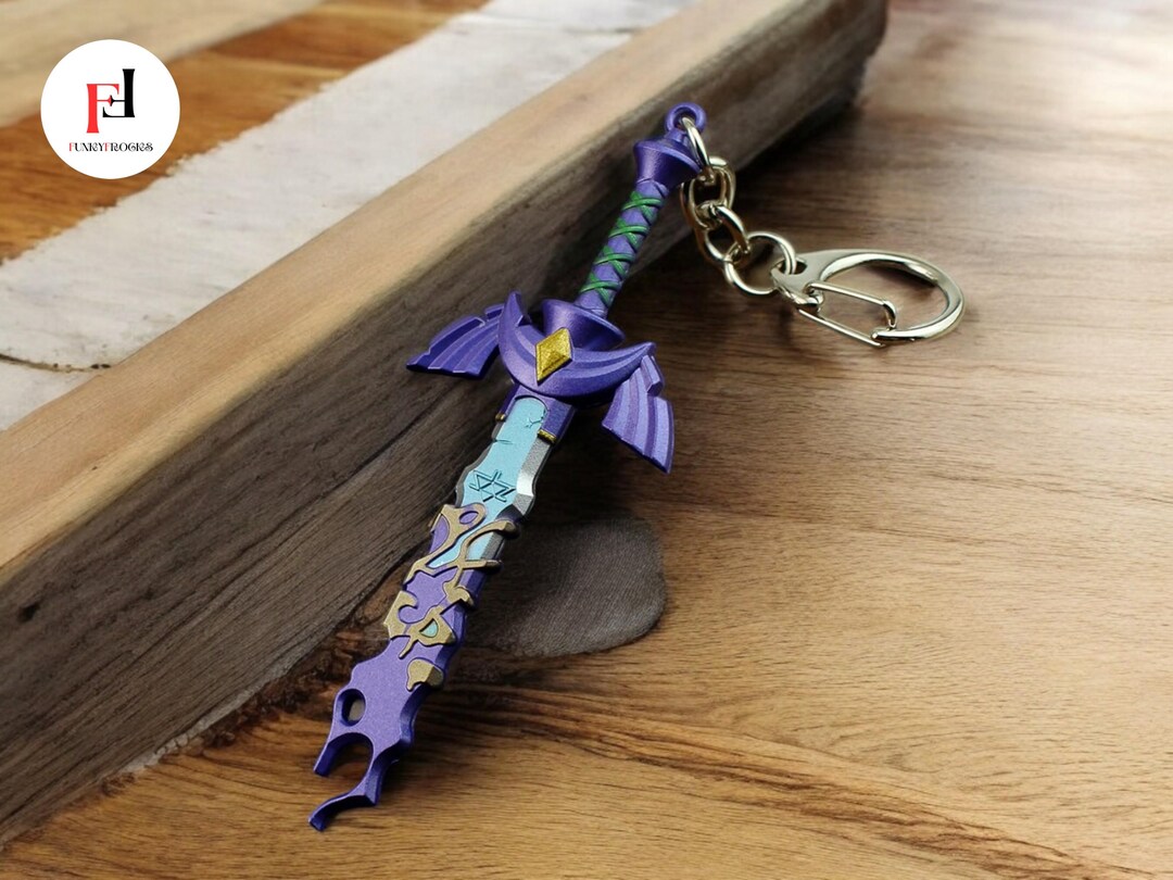 Zelda's Master Sword Keychain and Necklace Tears of the Kingdom Link ...