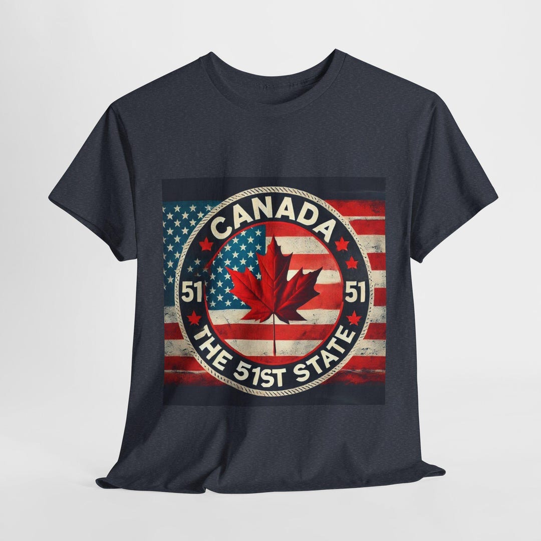 Original Design Canada USA 51st State Unisex Heavy Cotton Tee - Etsy