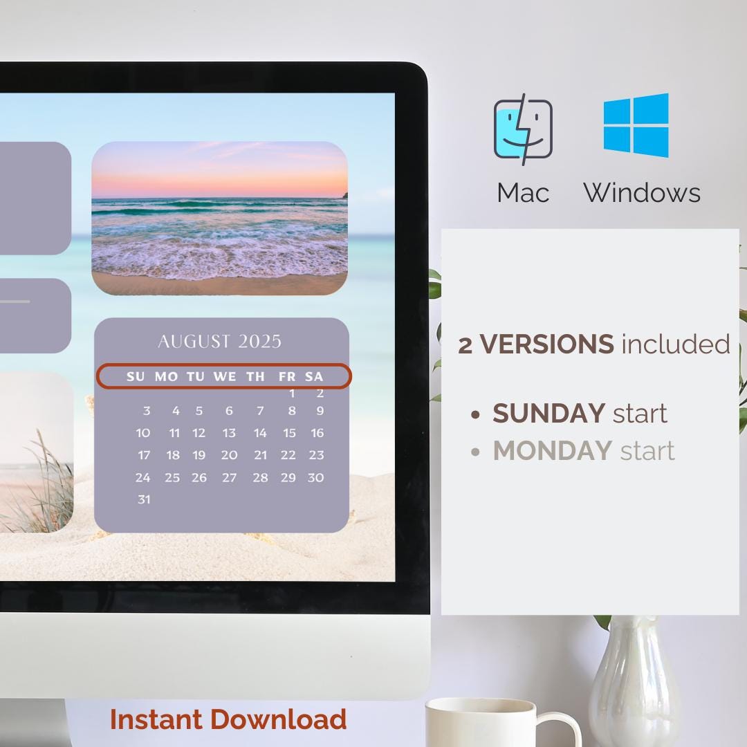 2025 Desktop Bliss: Calendar Wallpaper for Mac & Windows, Space ...