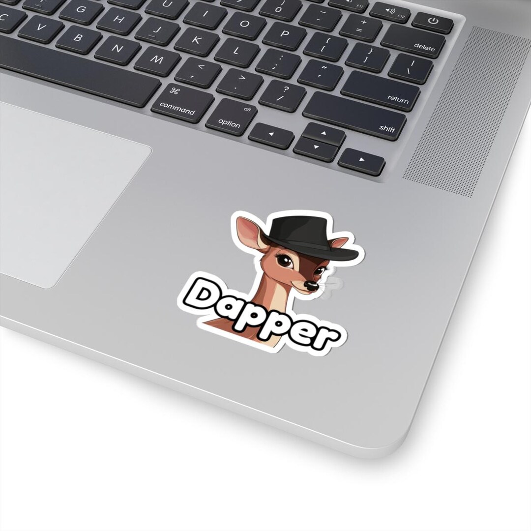 Dapper Deer Fedora Sticker, Animal Decal, Cute Laptop Decal, Vinyl ...
