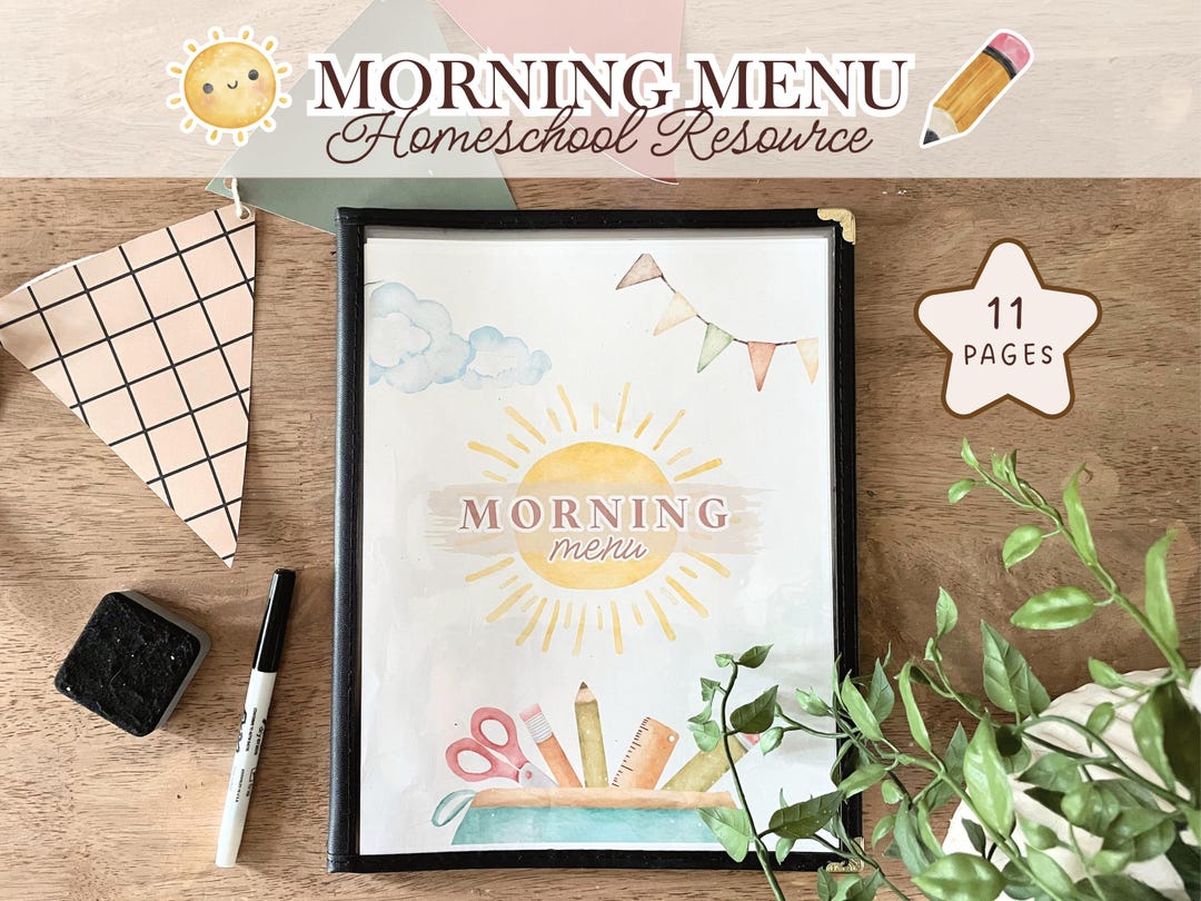 Morning Menu Homeschool Resource | Christian Faith | Kids Educational ...