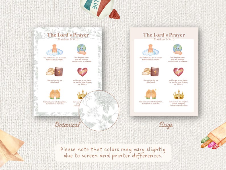 The Lord's Prayer Poster | Christian Faith | Kids Educational | Morning ...
