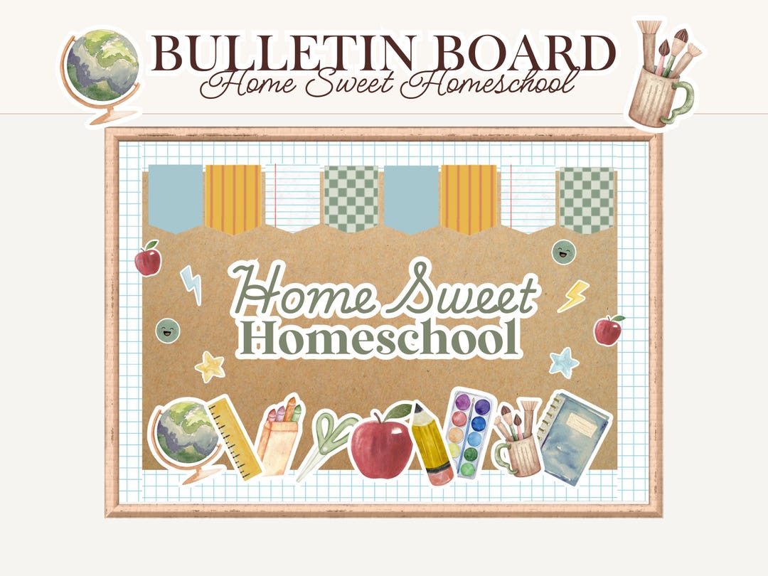 Home Sweet Homeschool Bulletin Board Kit | Back to School | Christian ...