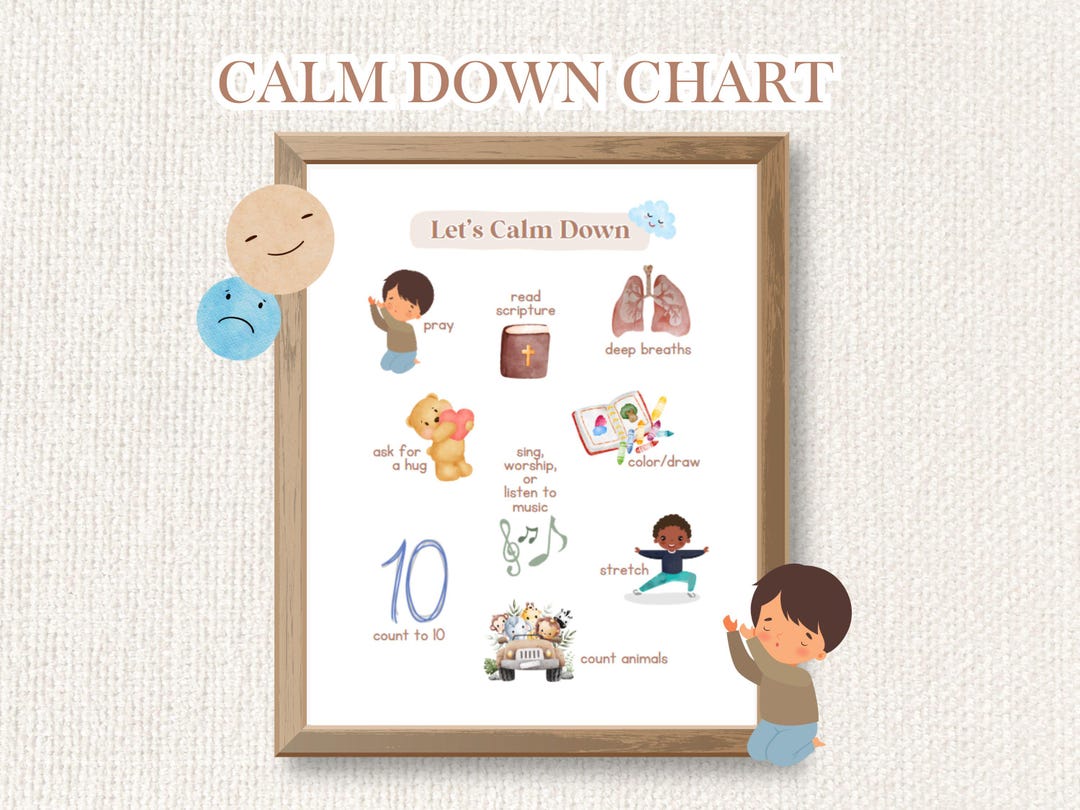 Calm Down Chart | Christian Faith | Kids Educational | Feelings | Anger ...