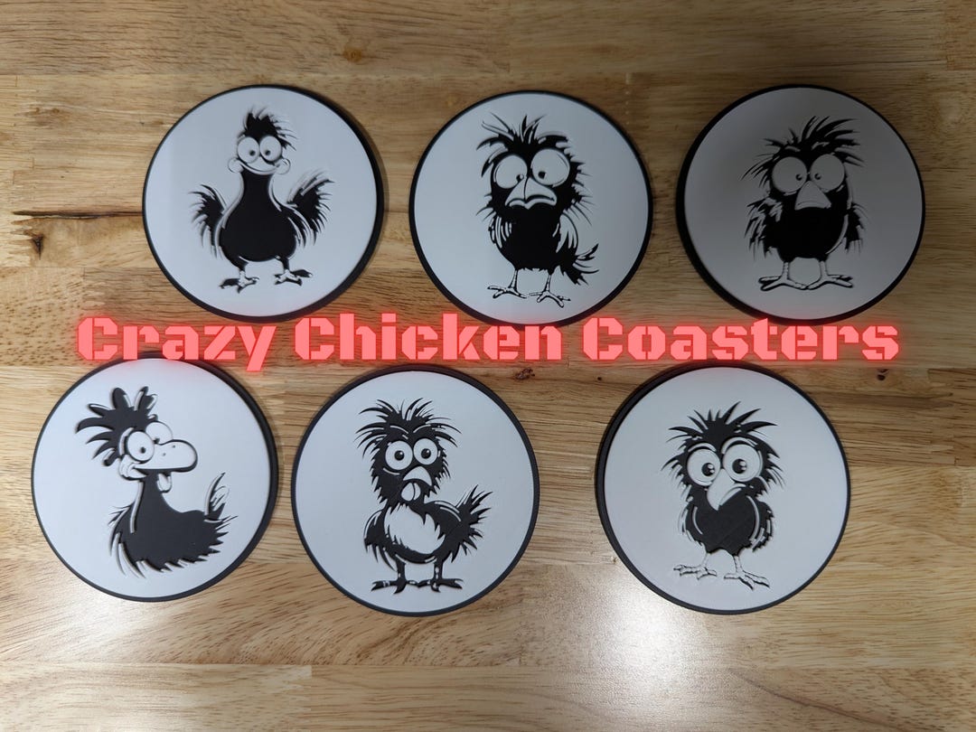 Funny Chicken Coasters Farmhouse Drink Coasters for Chicken Lovers ...