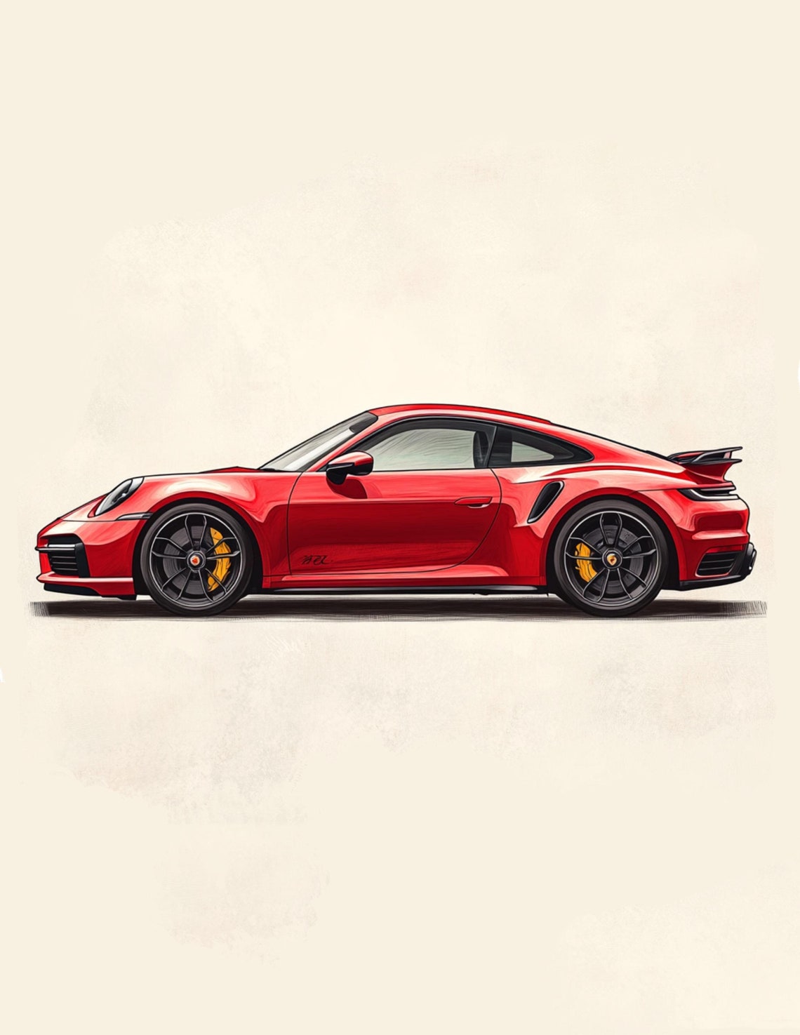 Porsche 911 Wall Art - Aesthetic Red Car Printable Art - Etsy