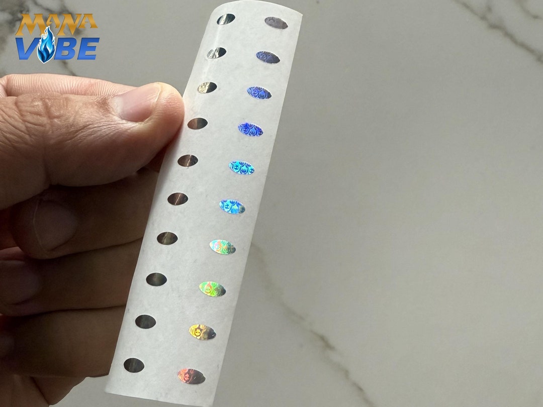 Custom Holographic Oval Stickers for MTG Proxies – Unique Silver ...