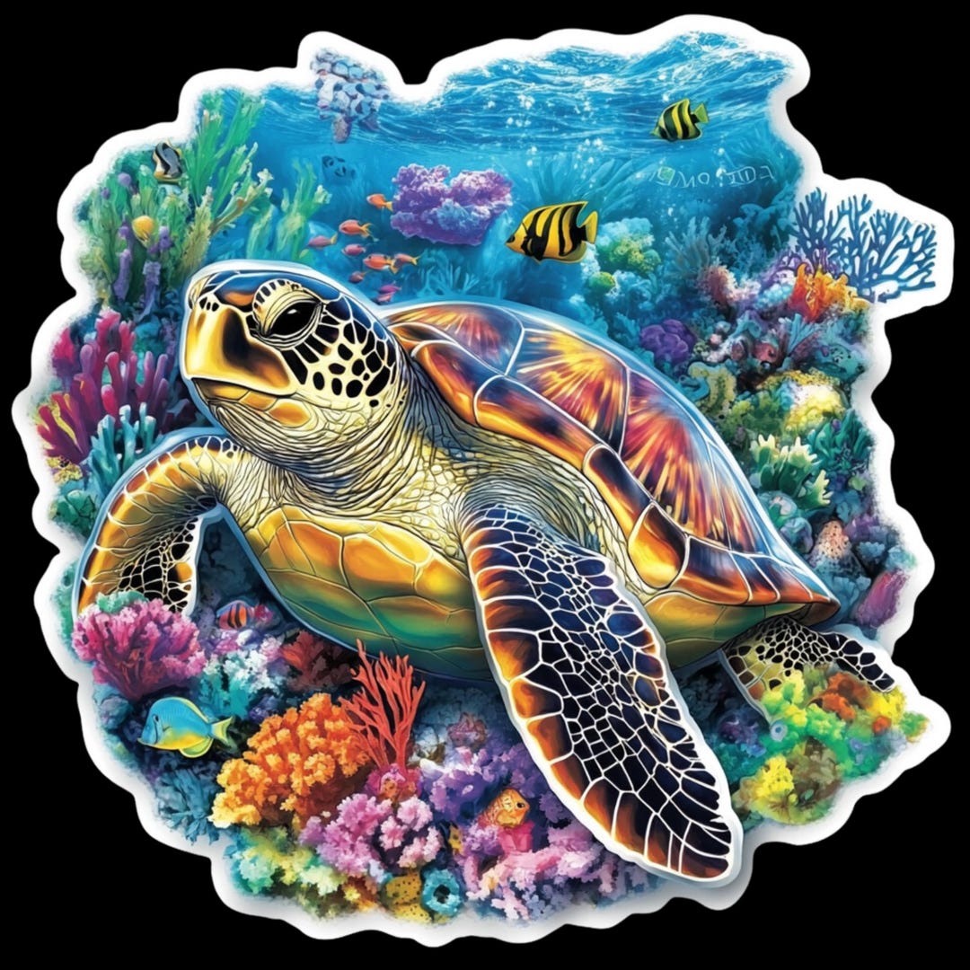 Ocean Life Stickers | Waterproof Vinyl Die Cut Stickers of Sharks, Sea ...