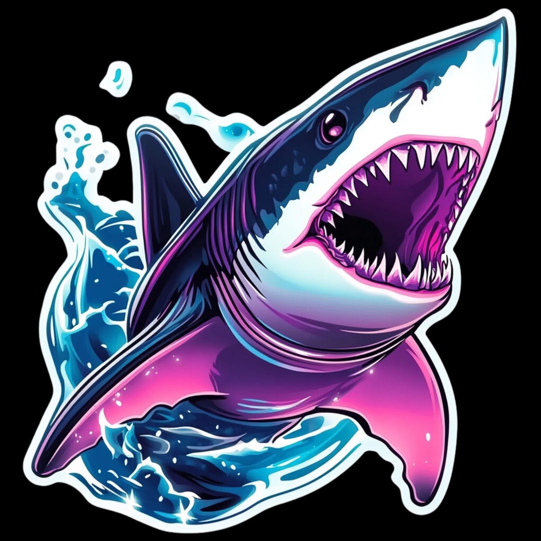 Ocean Life Stickers | Waterproof Vinyl Die Cut Stickers of Sharks, Sea ...