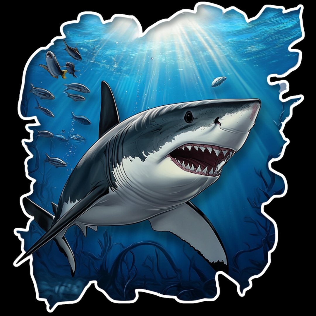 Ocean Life Stickers | Waterproof Vinyl Die Cut Stickers of Sharks, Sea ...
